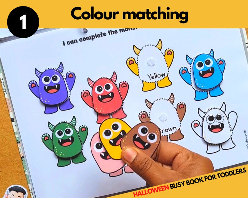 Halloween Busy Book Printable Toddler Learning Binder Quiet - Etsy