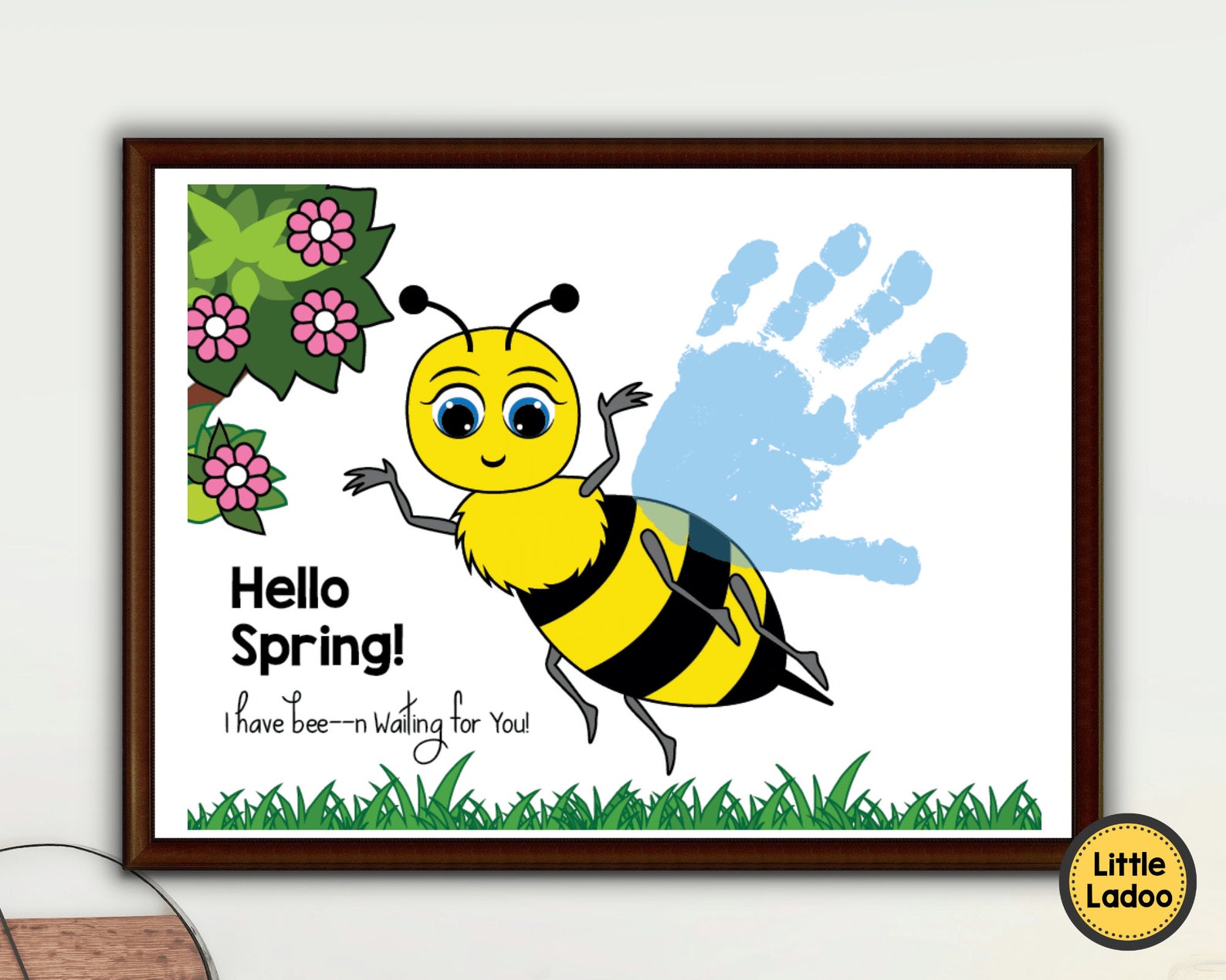 Spring Handprint Craft Template, Spring Handprint Art Activity, Spring ...