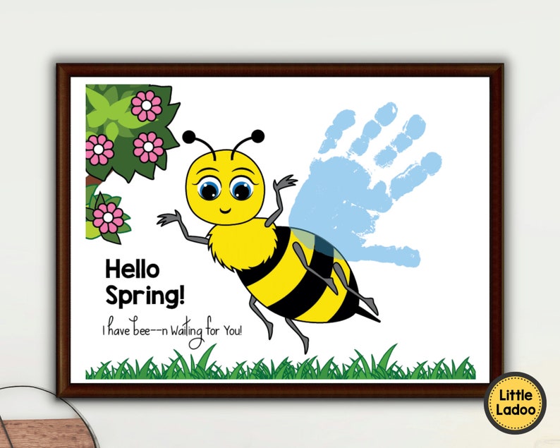 Spring Handprint Craft Template, Spring Handprint Art Activity, Spring ...