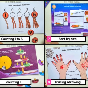 Diwali Busy Book Printable, Toddler Learning Binder, Diwali Activity ...