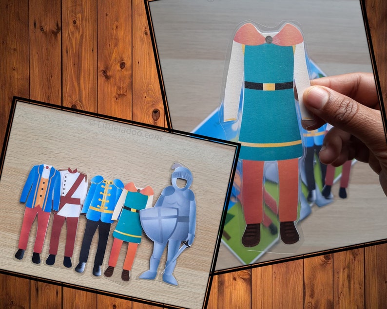 Prince Dress-up Activity Printable With 5 Unique Costumes, Busy Book ...