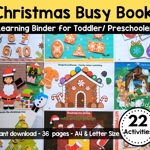 Toddler Busy Book Printable First Learning Binder Printable - Etsy