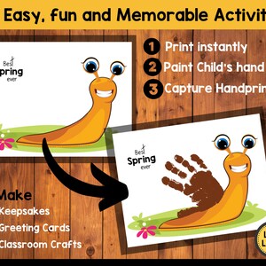 Spring Handprint Craft Template, Spring Handprint Art Activity, Spring ...
