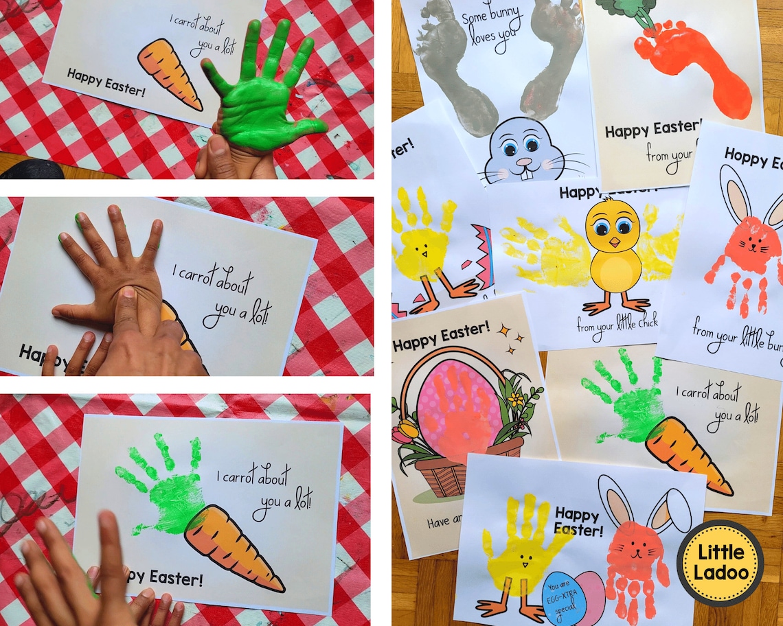 Easter Handprint Craft Template, Easter Handprint Art Activity, Easter ...