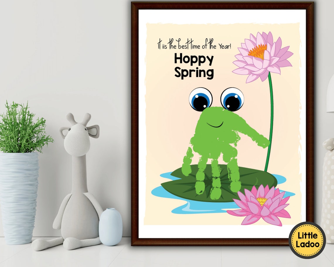 Spring Handprint Craft Template, Spring Handprint Art Activity, Spring ...