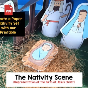 Nativity Scene Printable, DIY Nativity Set, Nativity for Kids ...