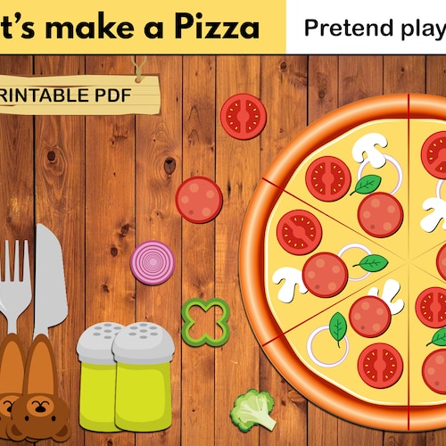 Printable Pizza Set Make Your Own Pizza and Pretend Play - Etsy Canada
