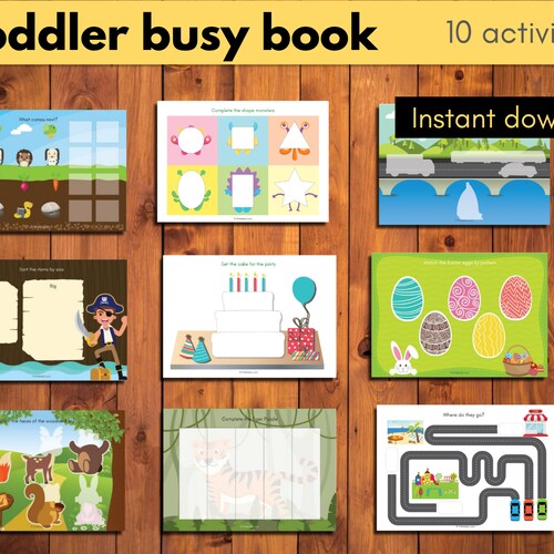 Spring Busy Book Printable Busy Binder Learning Folder | Etsy