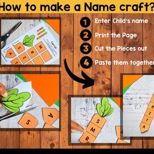 Easter Name Craft Editable Printable - Etsy