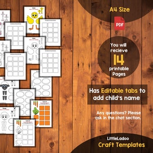 Easter Name Craft - Editable Printable - Etsy