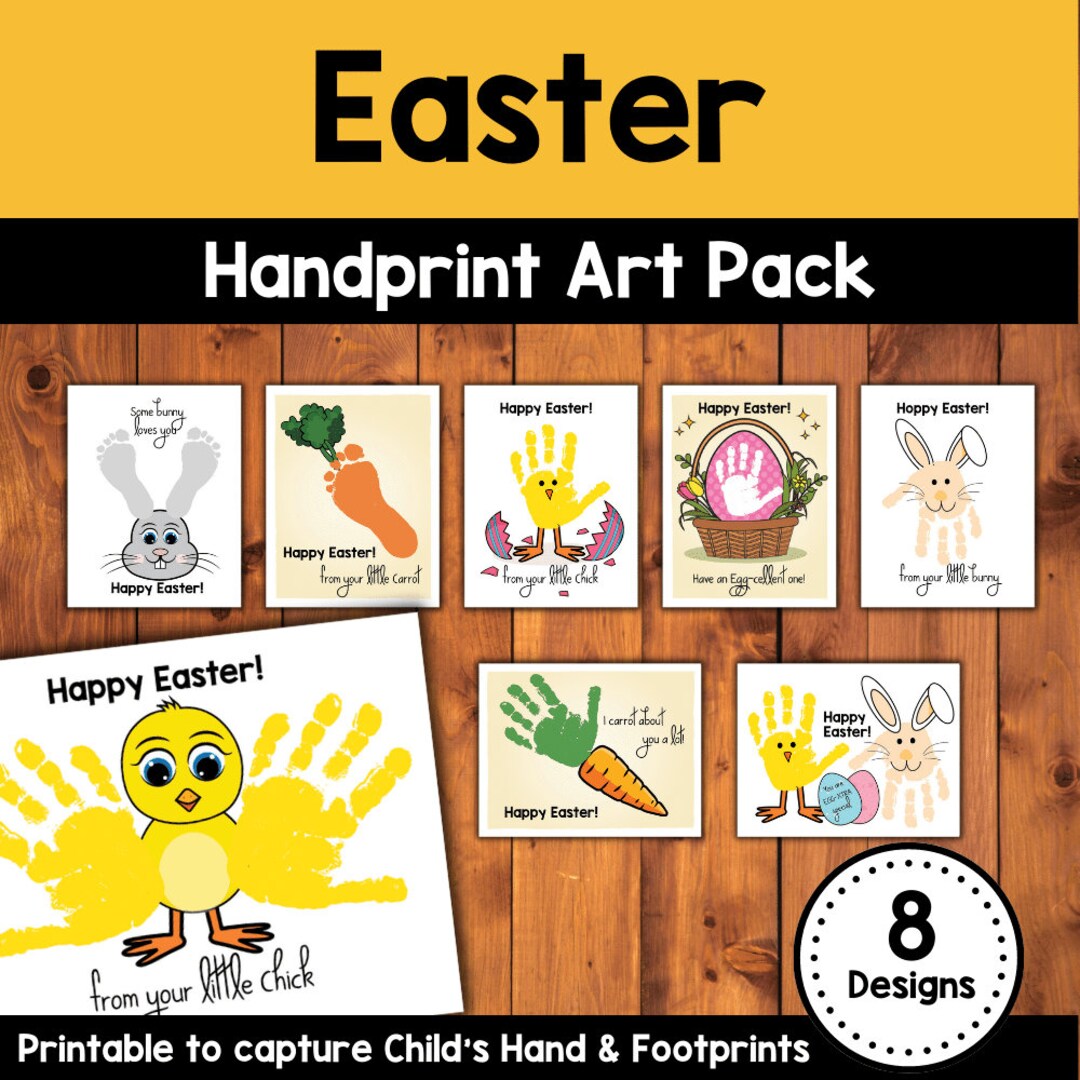 Easter Handprint Craft Template, Easter Handprint Art Activity, Easter ...