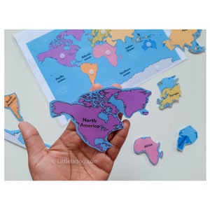 Continents Printable PDF, World Map Printable, Montessori Materials ...