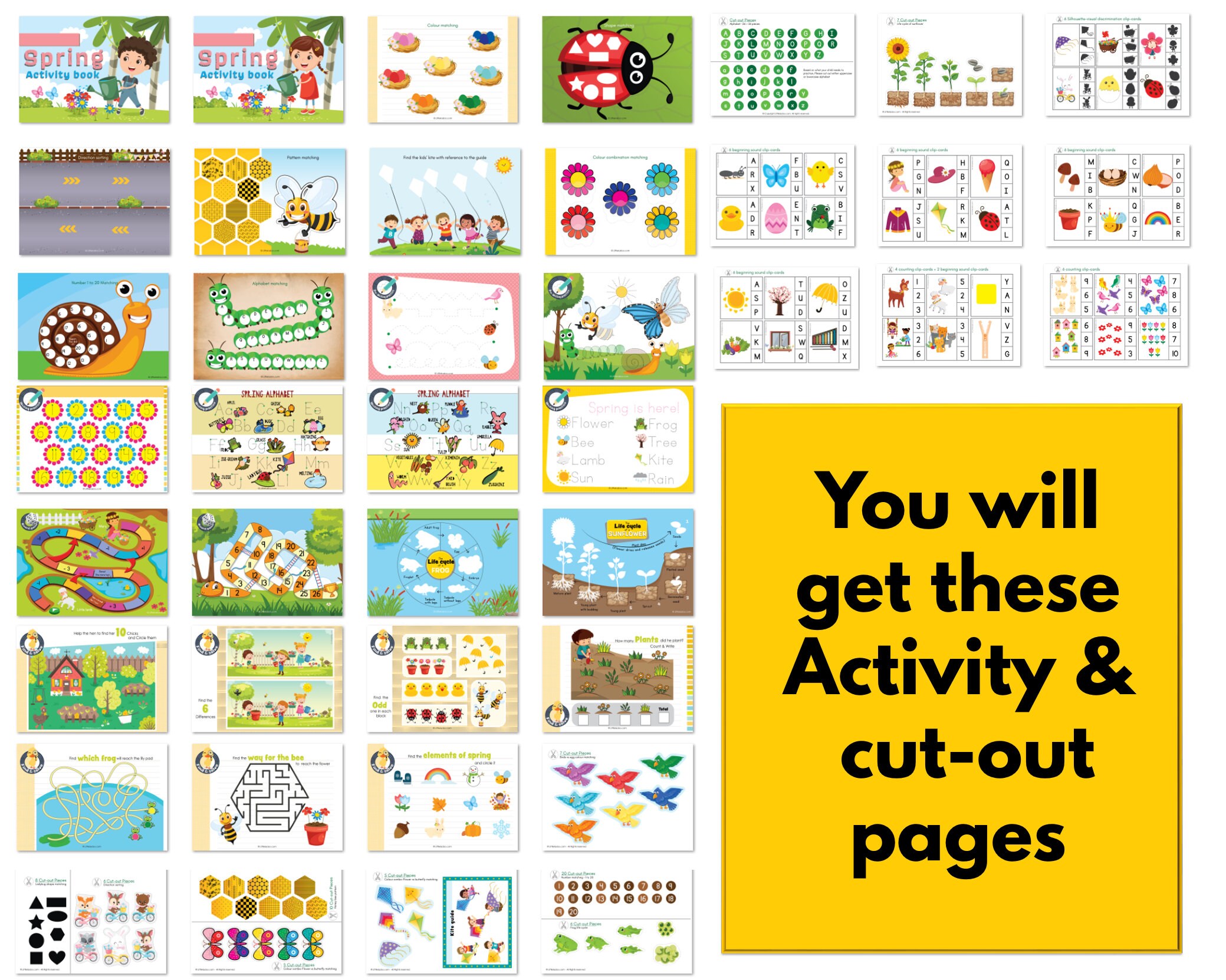 The Mega Spring Activity Book for Pre-schoolers Preschool - Etsy
