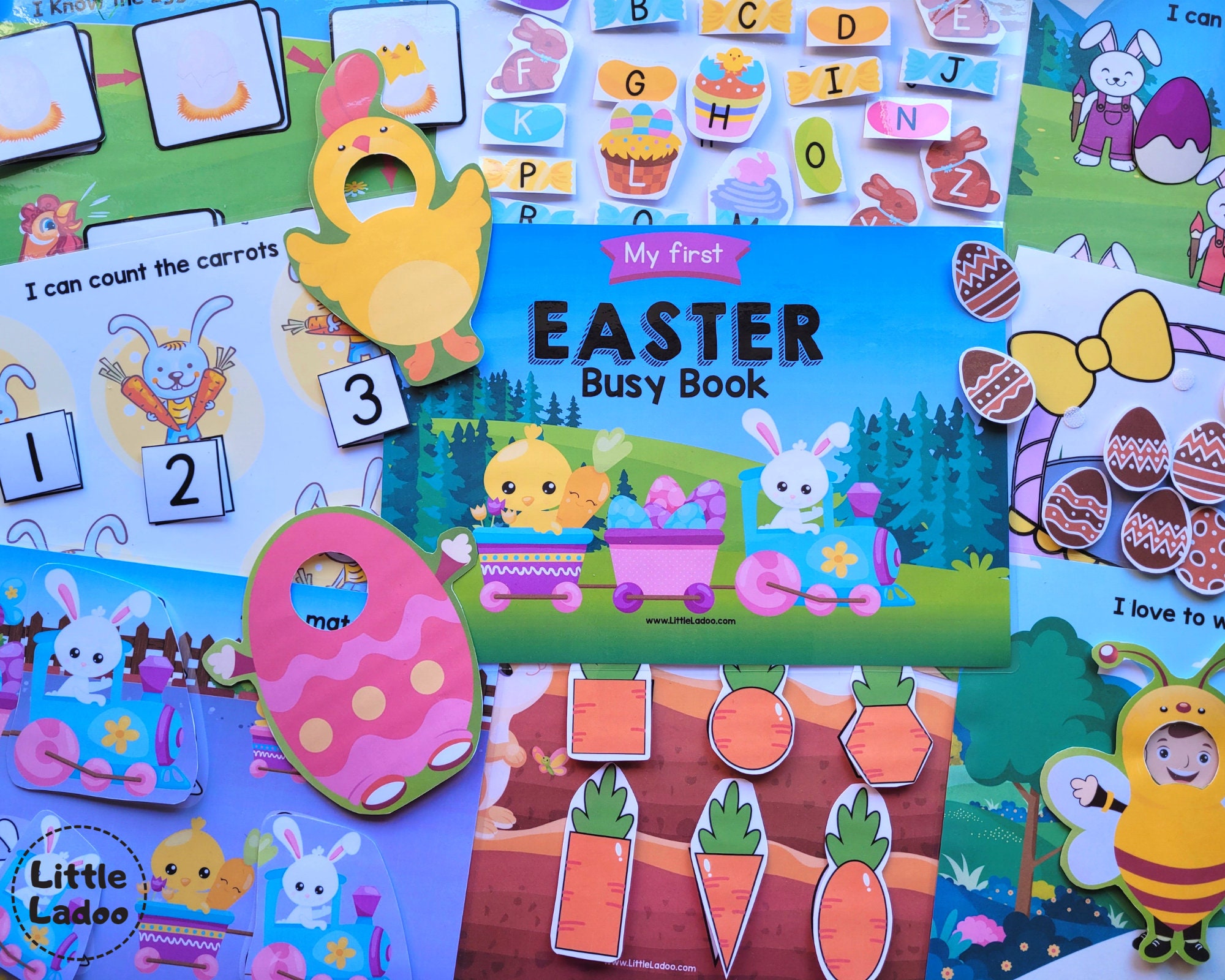 Easter Busy Book Printable, Toddler Learning Activities, Homeschool ...