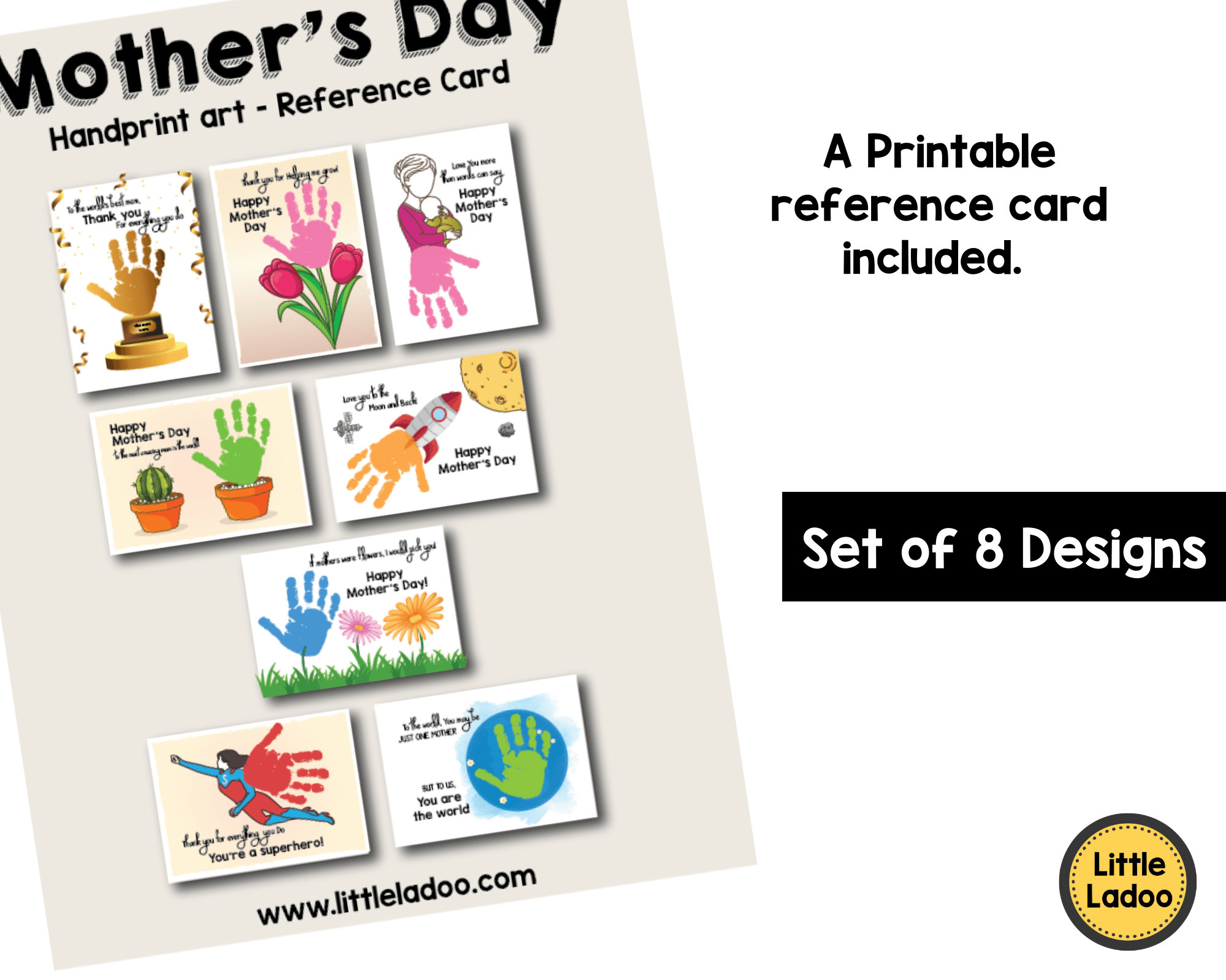 Mother's Day Handprint Art, Mother's Day Card Printable, DIY Mothers ...