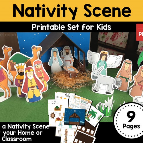 Nativity Scene Printable DIY Nativity Set Nativity for Kids - Etsy