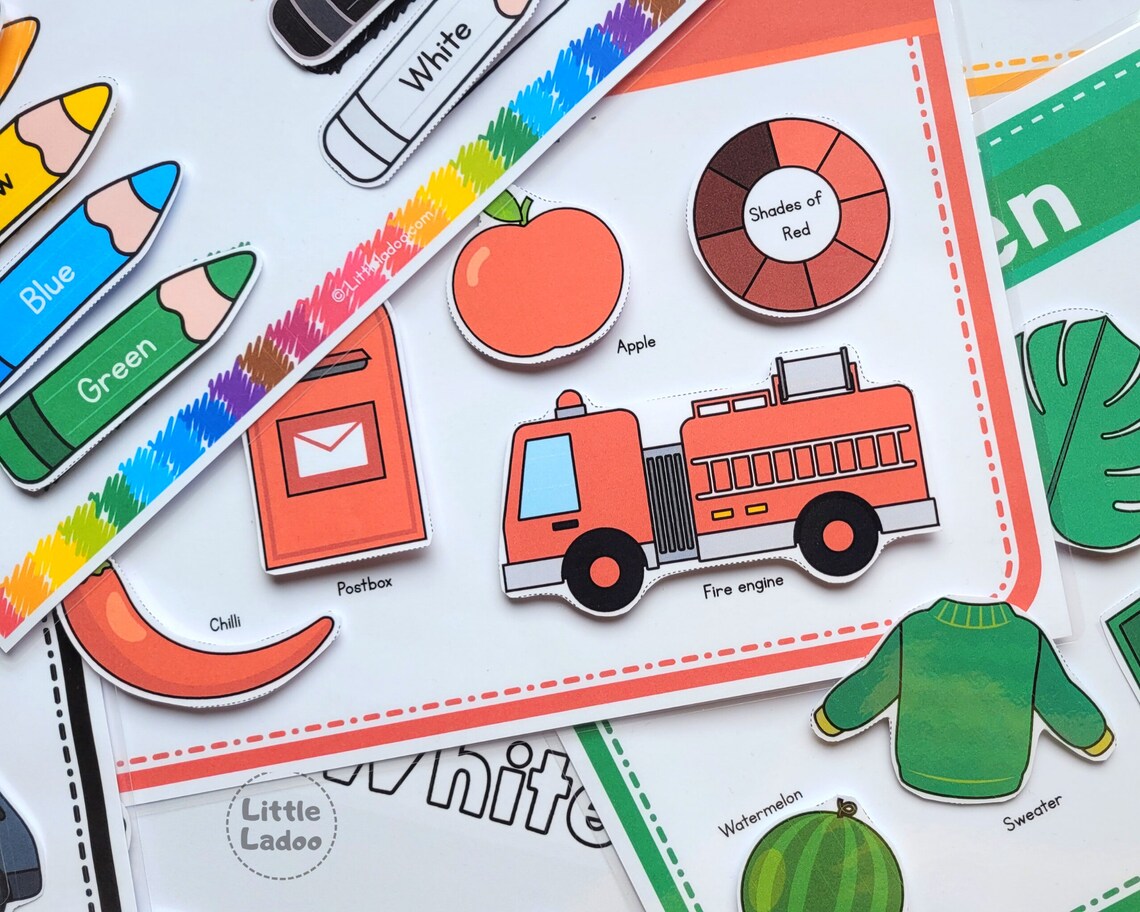 Colours Busy Book Printable Toddler Learning Binder Colour - Etsy
