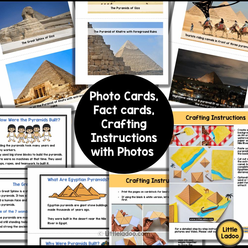 3D Egyptian Pyramid Model Craft Kit: History Printable for Kids - Etsy