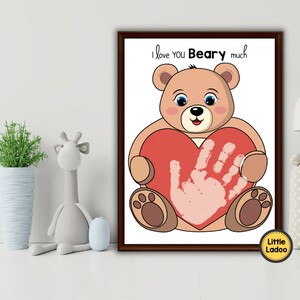 Valentine's Day Handprint Craft Template, Valentine's Day Handprint Art ...