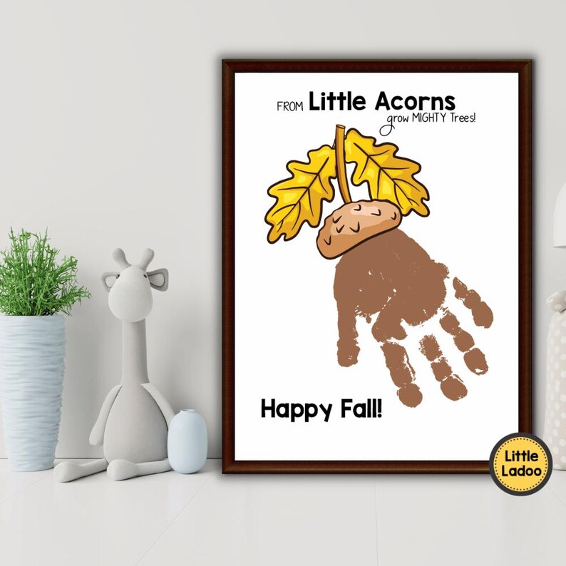 Fall Handprint Art Template Printable, Autumn Handprint Craft - Etsy