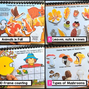 Fall Busy Book Printable, Learning Binder, Fall Activities Learning ...