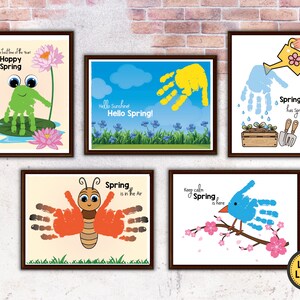 Spring Handprint Craft Template, Spring Handprint Art Activity, Spring ...