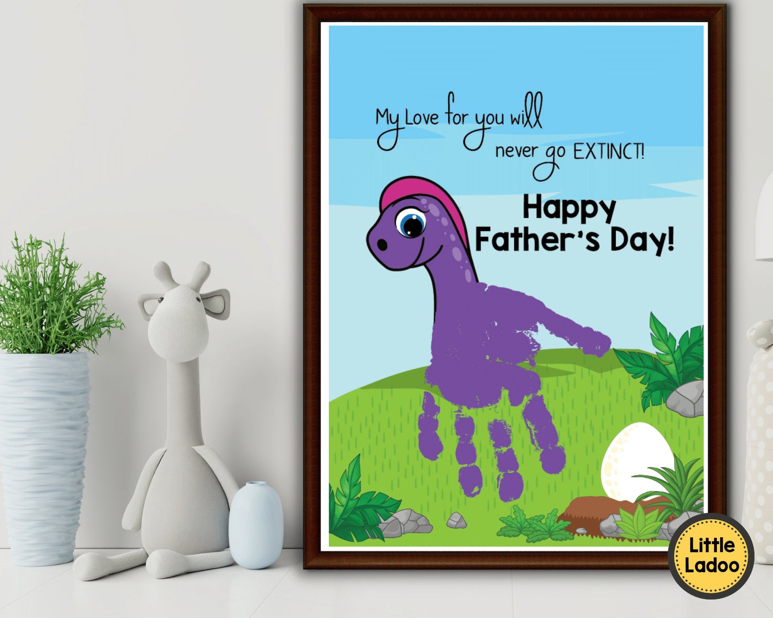 Father's Day Handprint Art, Father's Day Card Printable, DIY Fathers ...