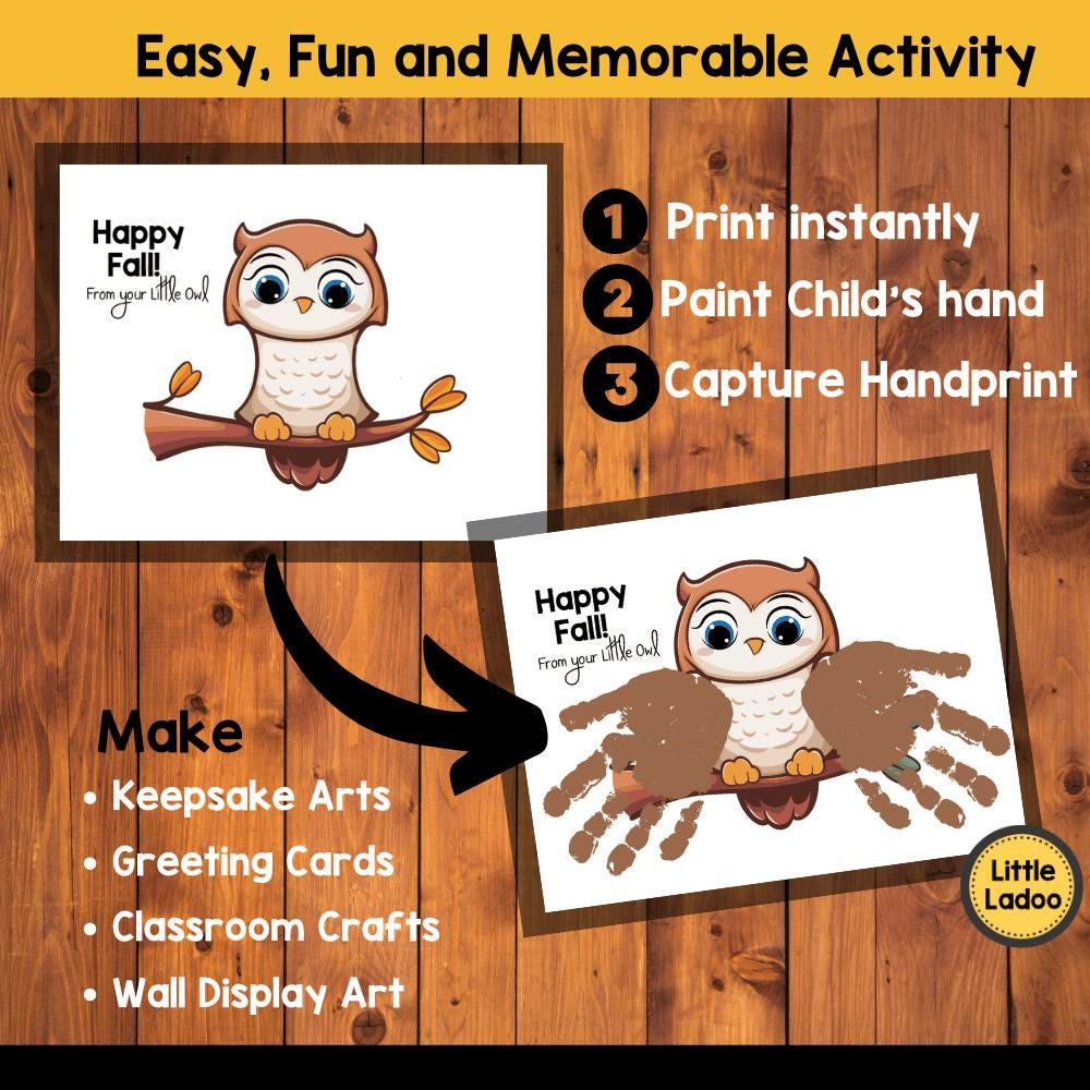 Fall Handprint Art Template Printable, Autumn Handprint Craft - Etsy