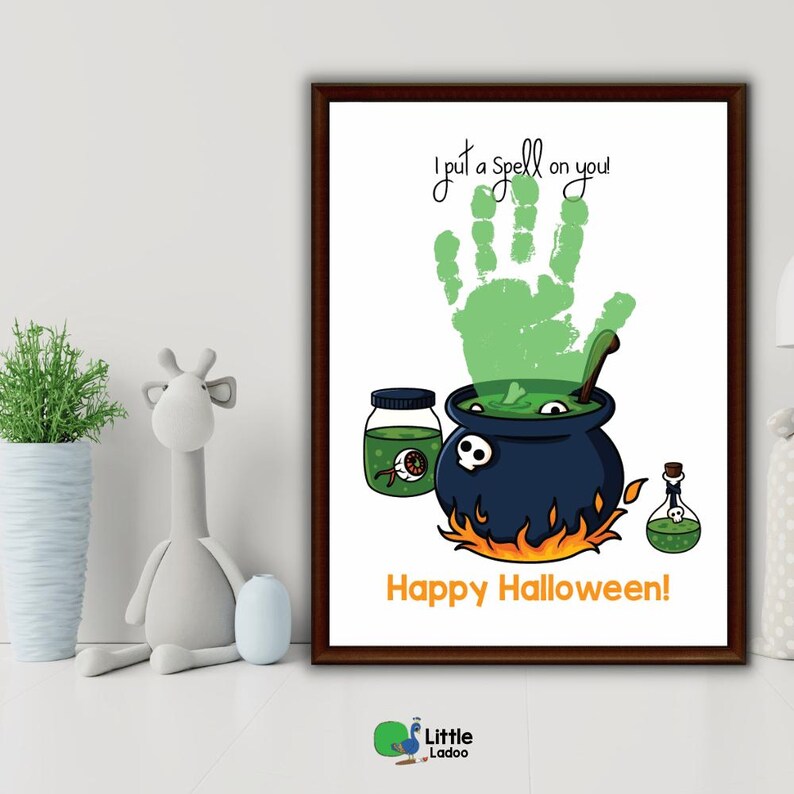 Halloween Handprint Art Printable: Kids Crafts, Cards (digital Download ...