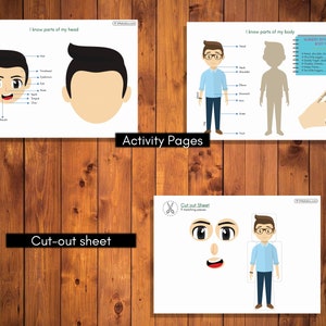 Body Parts Printable, Busy Book Page, Quiet Book Activity Page ...