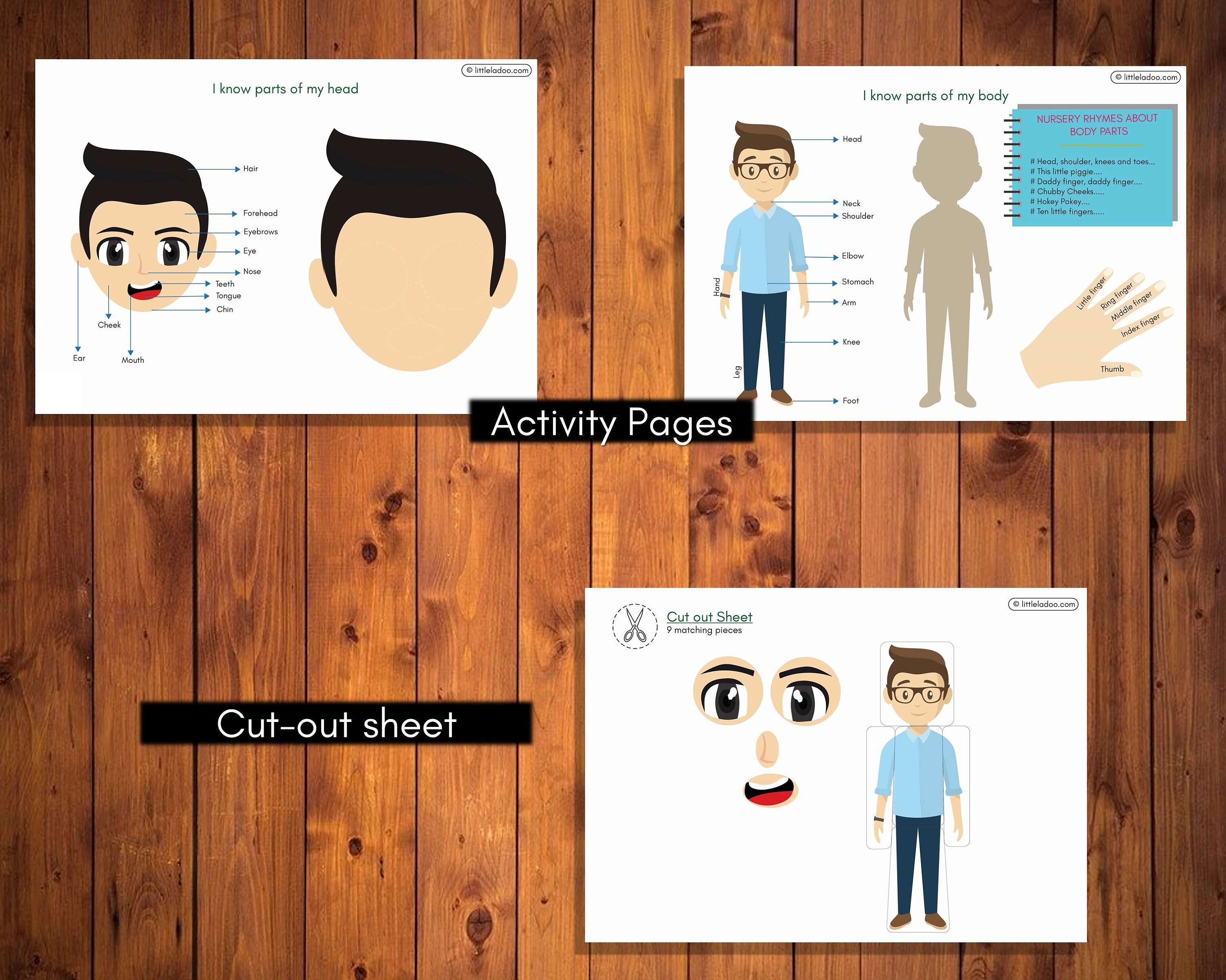 Body Parts Printable, Busy Book Page, Quiet Book Activity Page ...