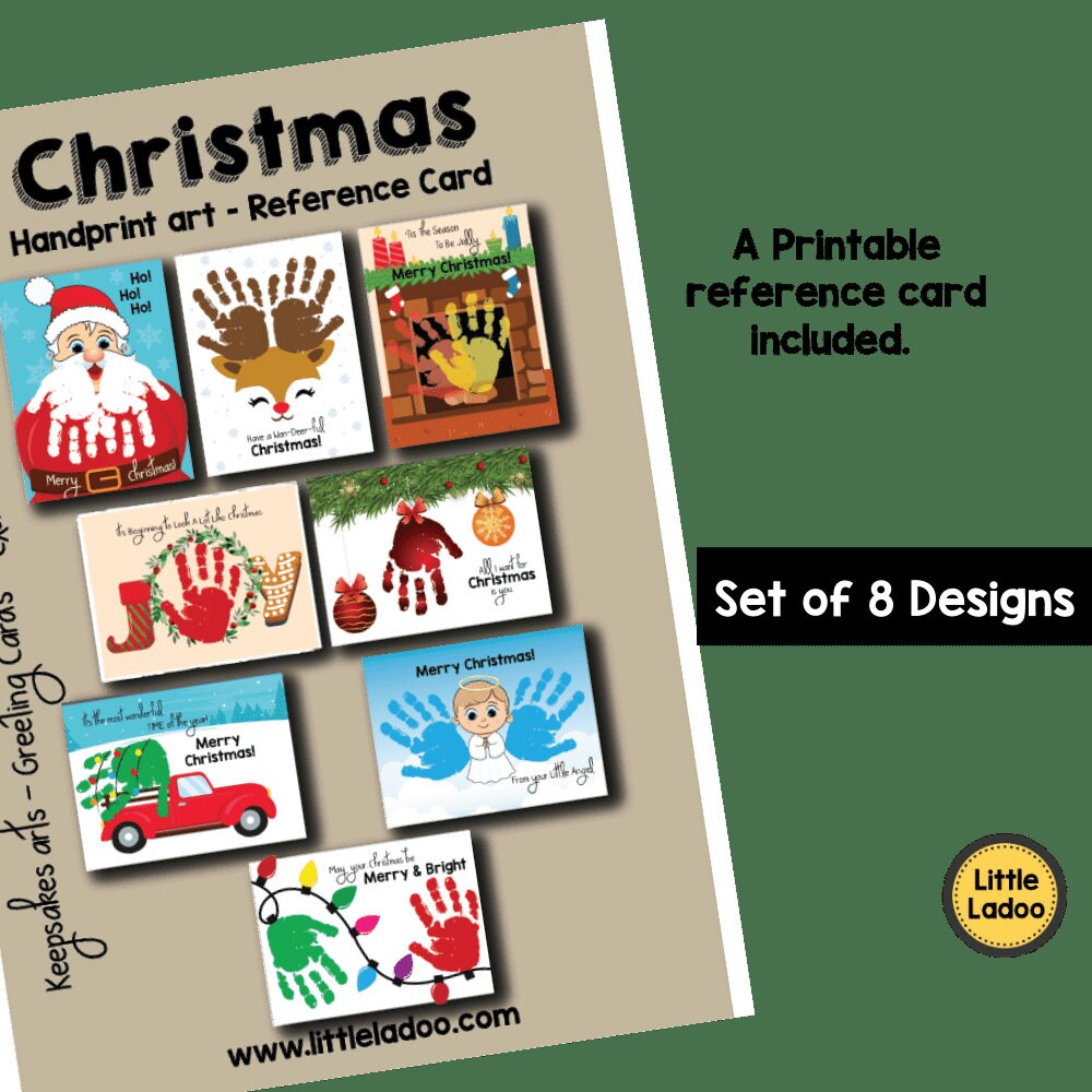 Christmas Handprint Art Printable, Christmas Handprint Craft Template ...