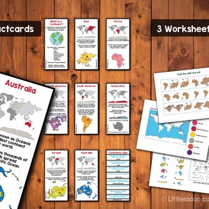 Continents Printable PDF, World Map Printable, Montessori Materials ...