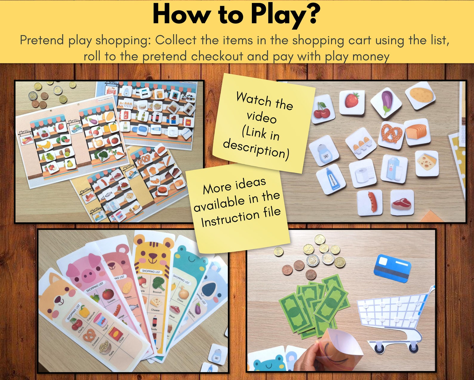 Shopping Printable Quiet Book Toddler Busy Book Shopping - Etsy