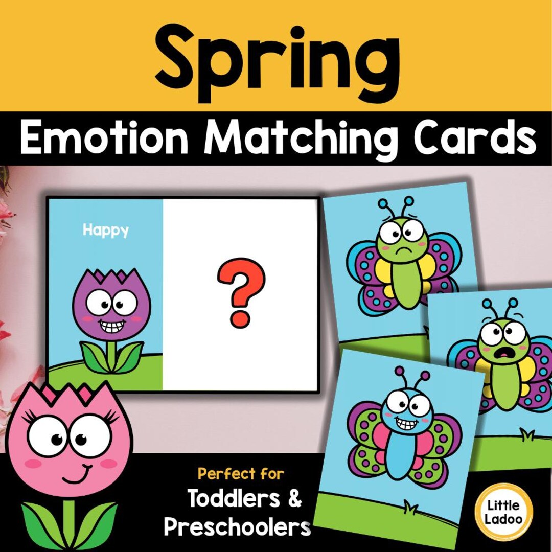 Spring Emotions Matching Activity | SEL Task Box for Preschool ...