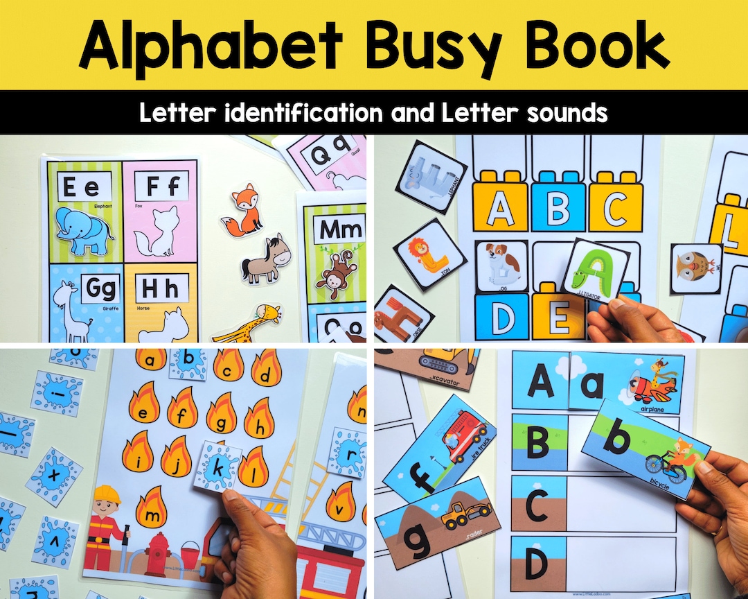 Alpahbet Busy Book Printable - Preschool Learning Binder - Preschool ...