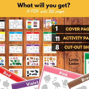 Colours Busy Book Printable, Toddler Learning Binder, Colour Matching ...