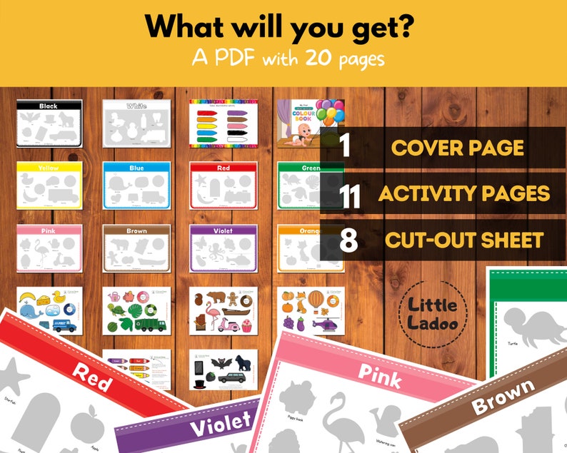 Colours Busy Book Printable Toddler Learning Binder Colour - Etsy