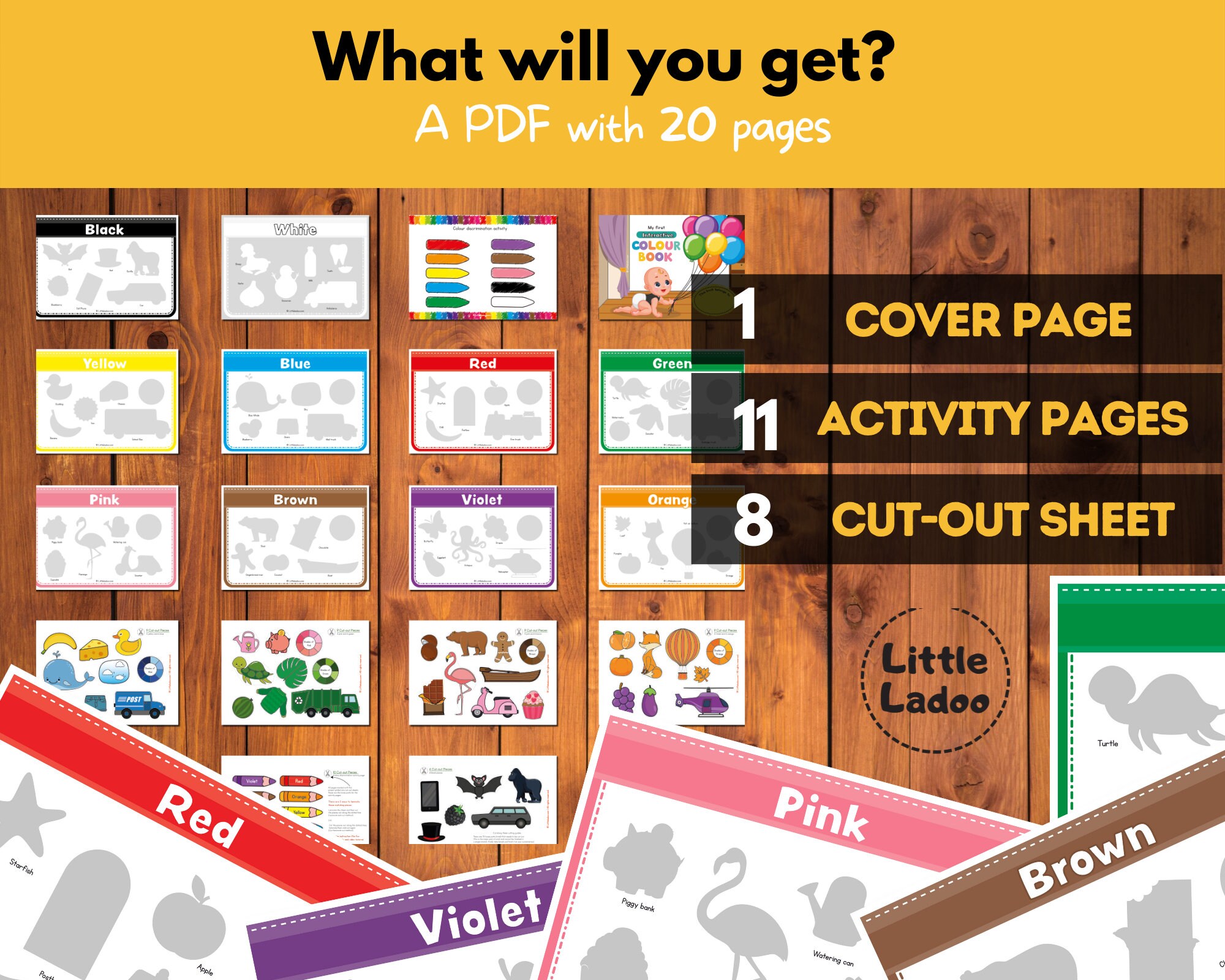 Colours Busy Book Printable, Toddler Learning Binder, Colour Matching ...
