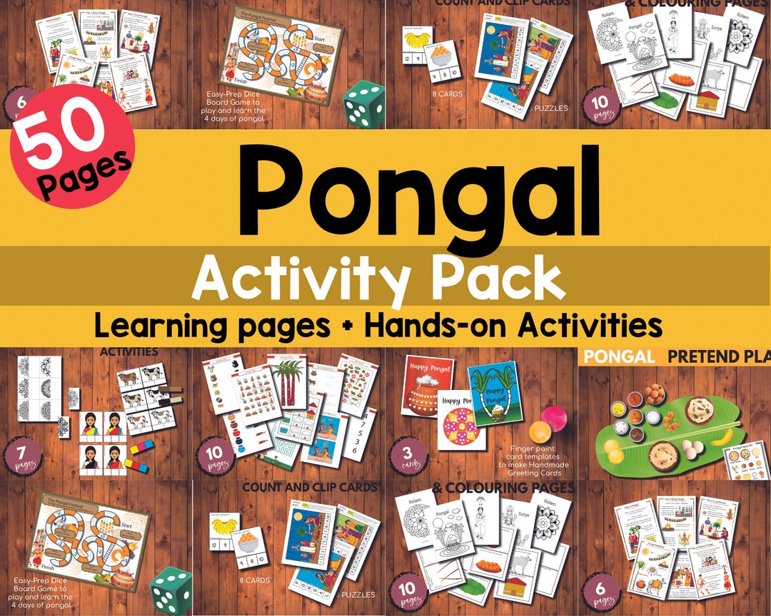 Pongal Activity Pack Printable - Worksheets, Colouring Pages, Learning ...