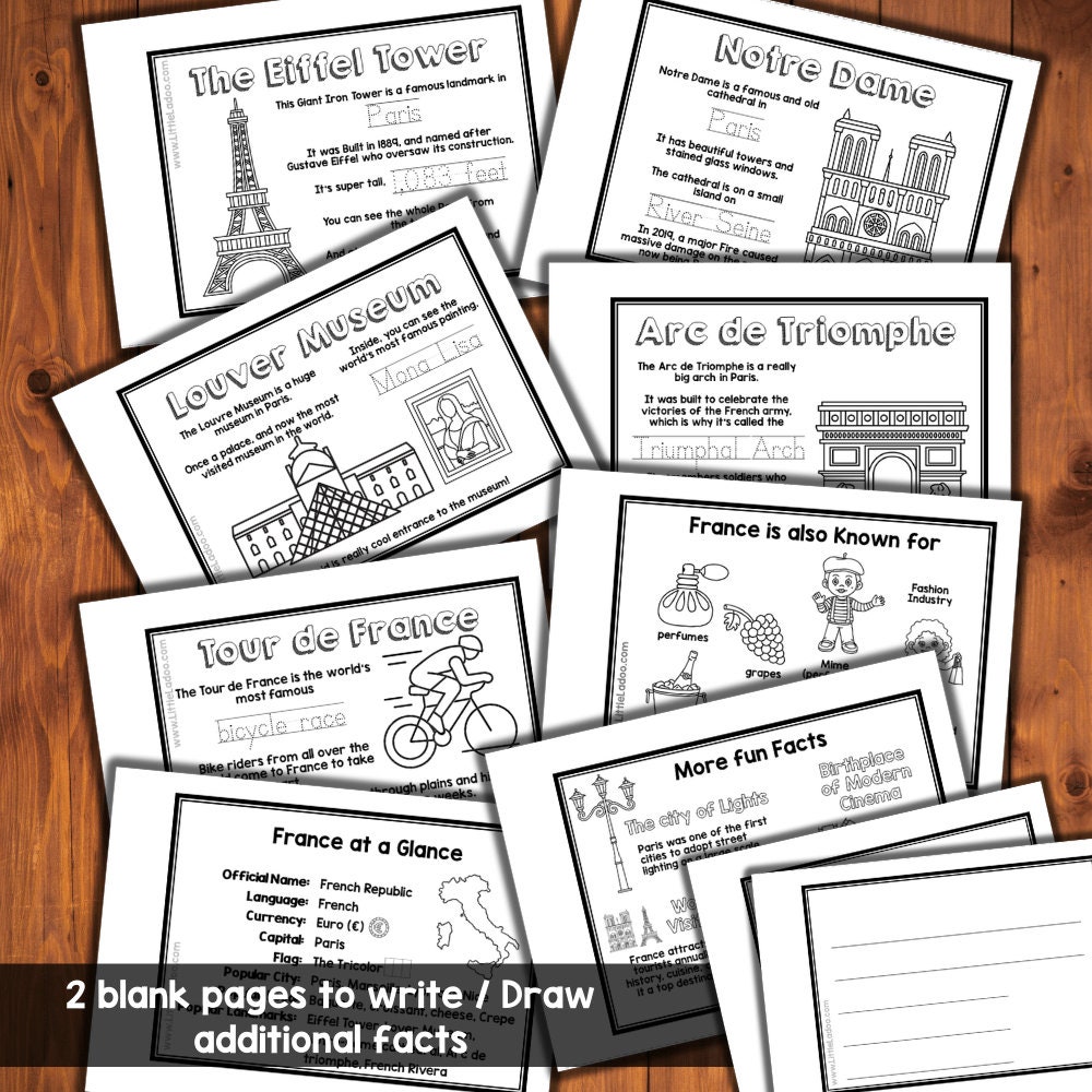 France Country Study Booklet Printable, France Unit Study Printable - Etsy