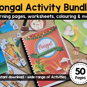 Pongal Activity Pack Printable - Worksheets, Colouring Pages, Learning ...