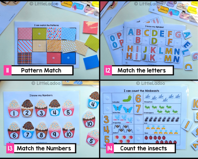 Toddler Busy Book, Toddler Learning Binder, Learning Folder, Preschool ...