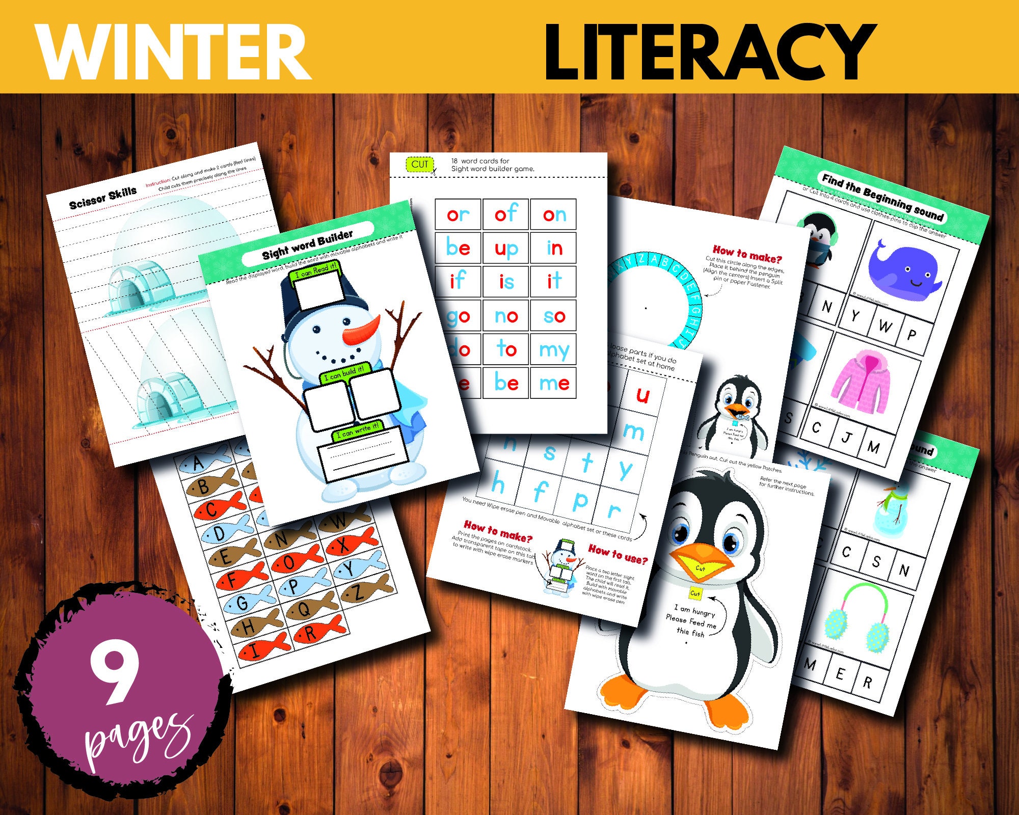 Winter Activity Pack Printable Winter Math, Literacy, Arts & Crafts ...