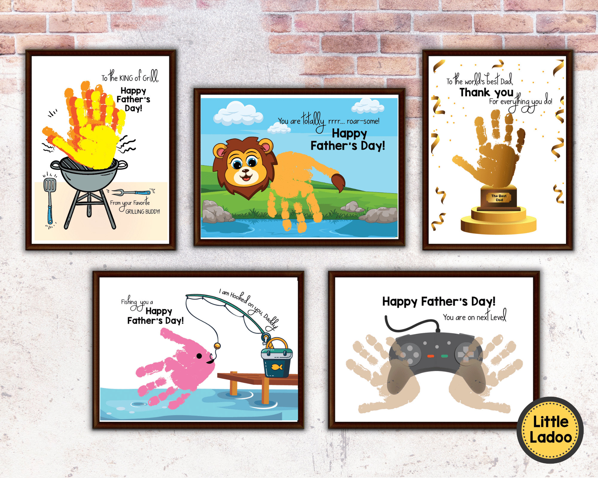 Father's Day Handprint Art, Father's Day Card Printable, DIY Fathers ...