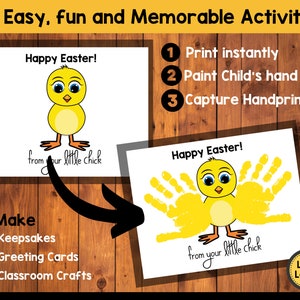 Easter Handprint Craft Template, Easter Handprint Art Activity, Easter ...