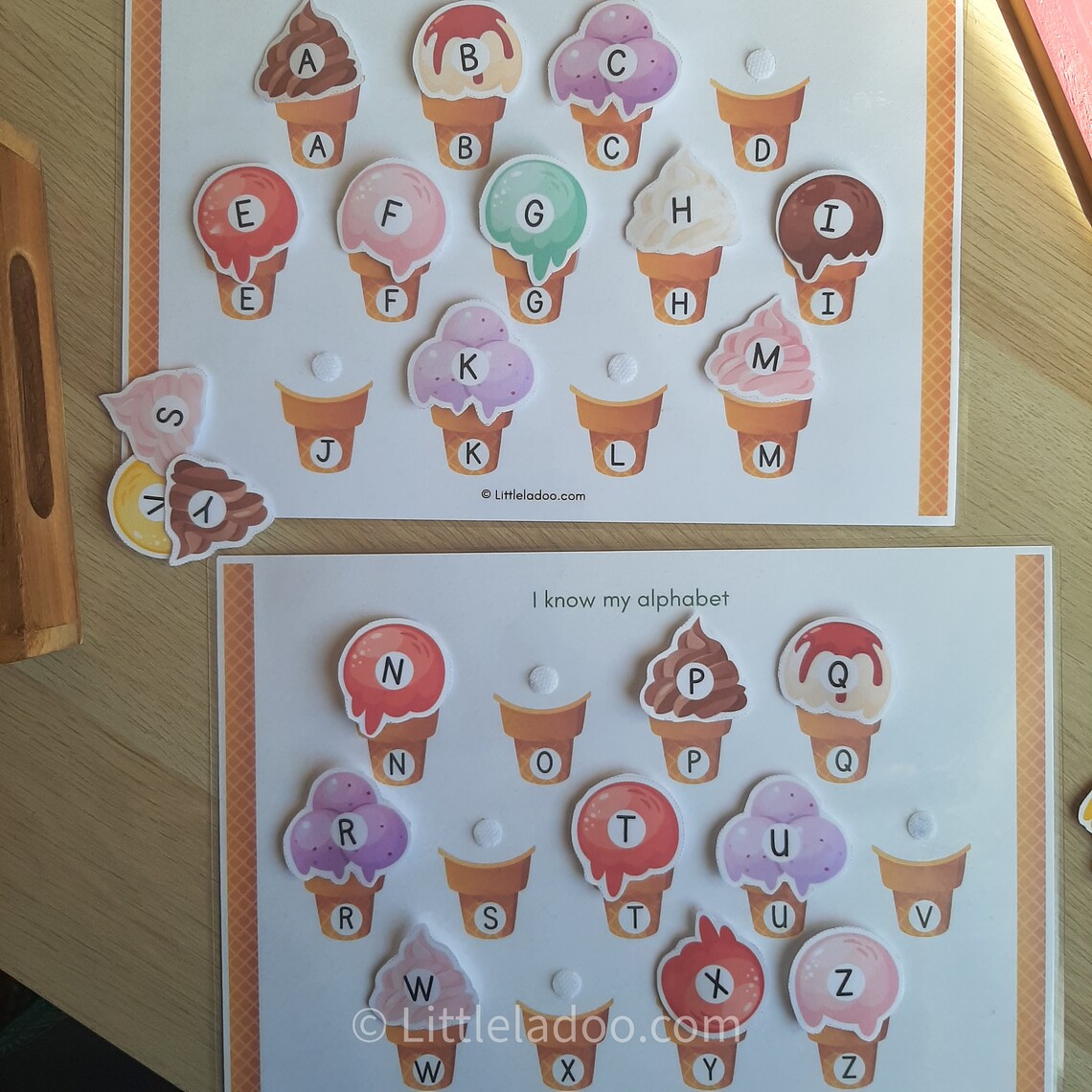 Ice-cream Alphabet Matching Printable Preschool Busy Book - Etsy
