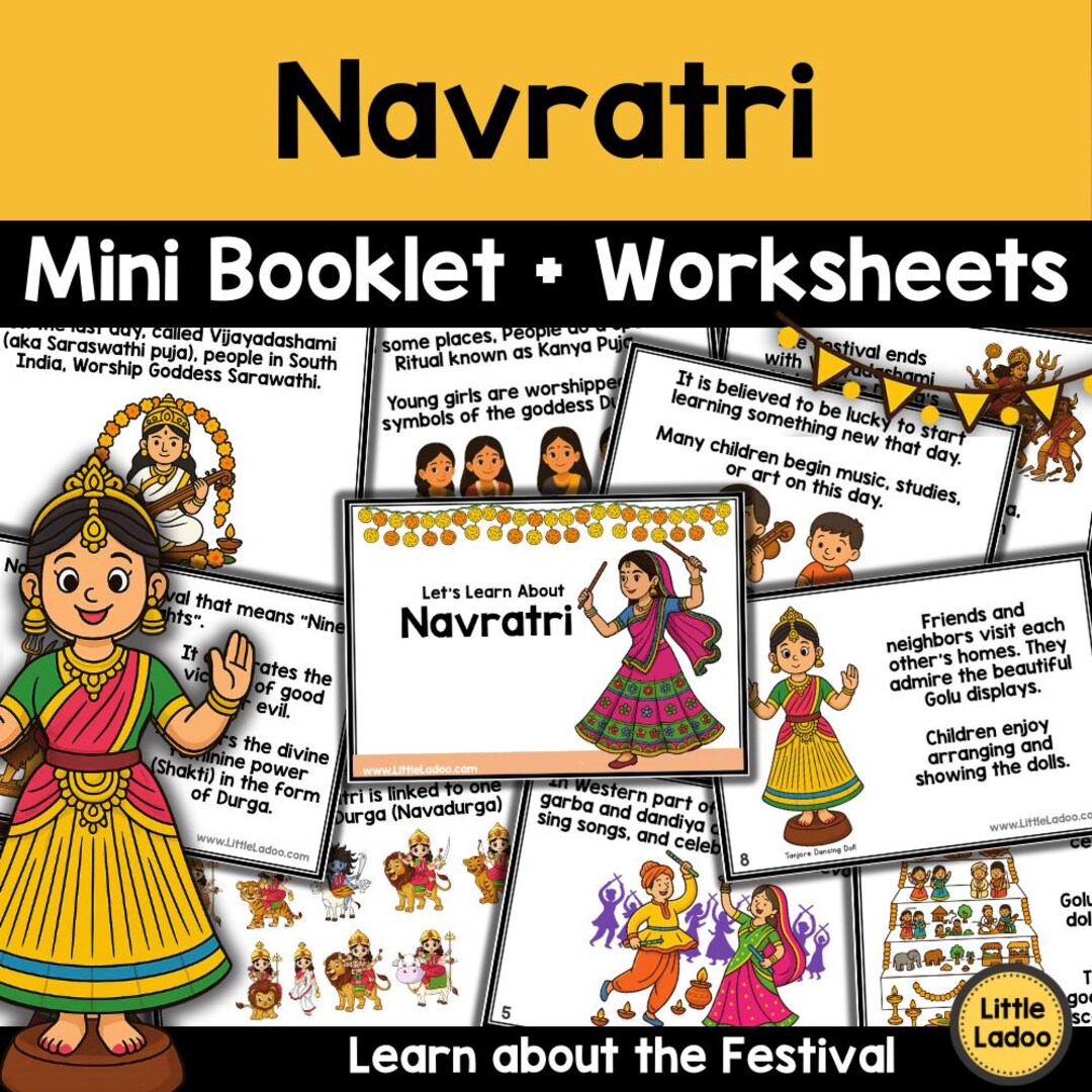 Navratri Mini Booklet and Worksheets Printable - Etsy