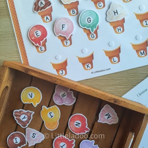 Ice-cream Alphabet Matching Printable - Preschool Busy Book Page ...