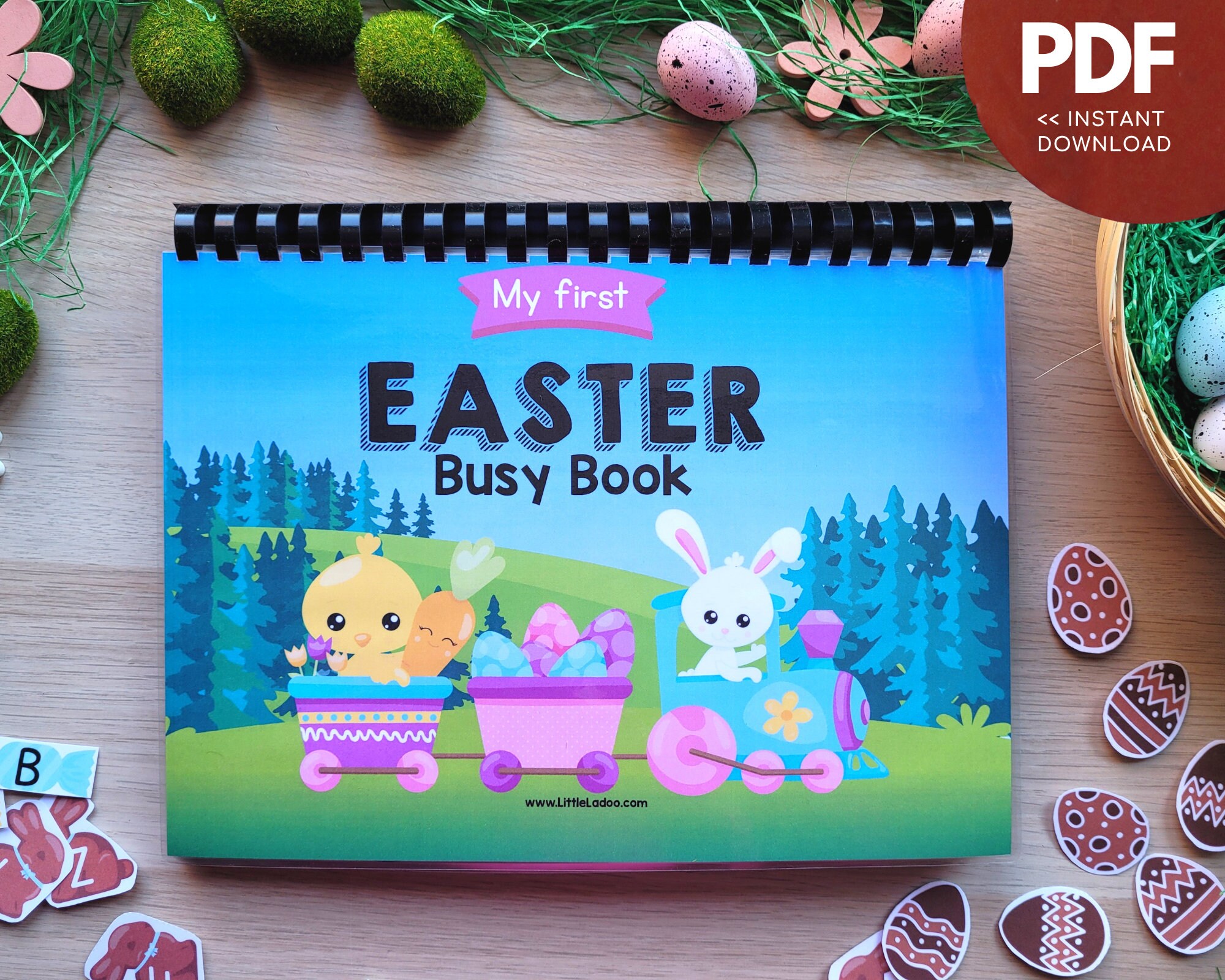 Easter Busy Book Printable, Toddler Learning Activities, Homeschool ...